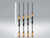 MOJO BASS TRIGON SPINNING RODS
