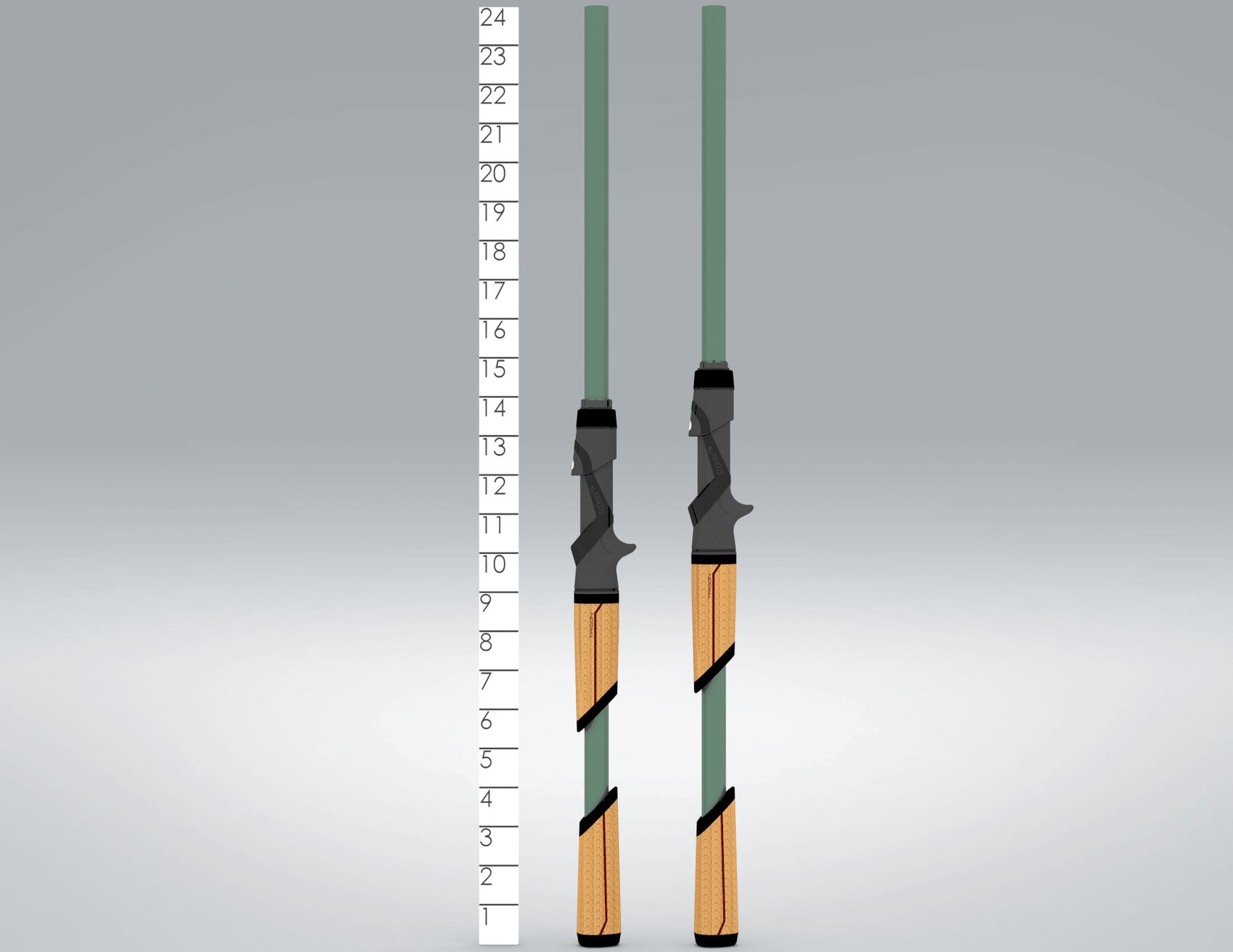 MOJO BASS GLASS TRIGON CASTING RODS